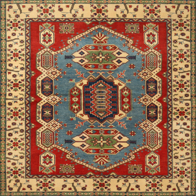 Ahgly Company Indoor Rectangle Traditional Area Rugs, 6' Square ...