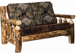 Rustic Aspen Log Living Room Love Seat - Rustic - Loveseats - by ...