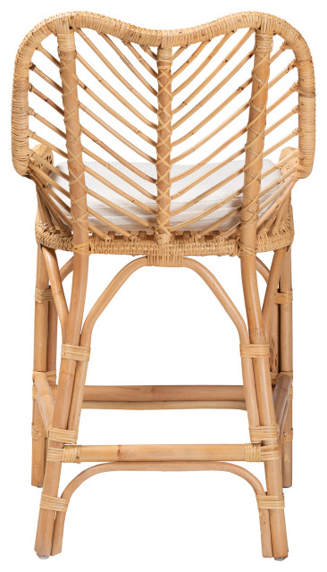 Hebron Modern Bohemian Rattan Collection - Tropical - Bar Stools And ...