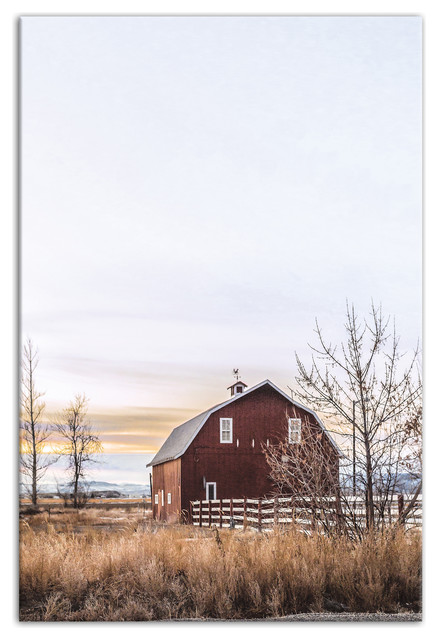 Rustic Barn Sunrise Wall Art, 32x48 - Rustic - Prints And Posters - by ...