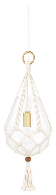 Mitzi H411701S Tessa 1 Light 10"W Rope Pendant - Beach Style - Pendant ...