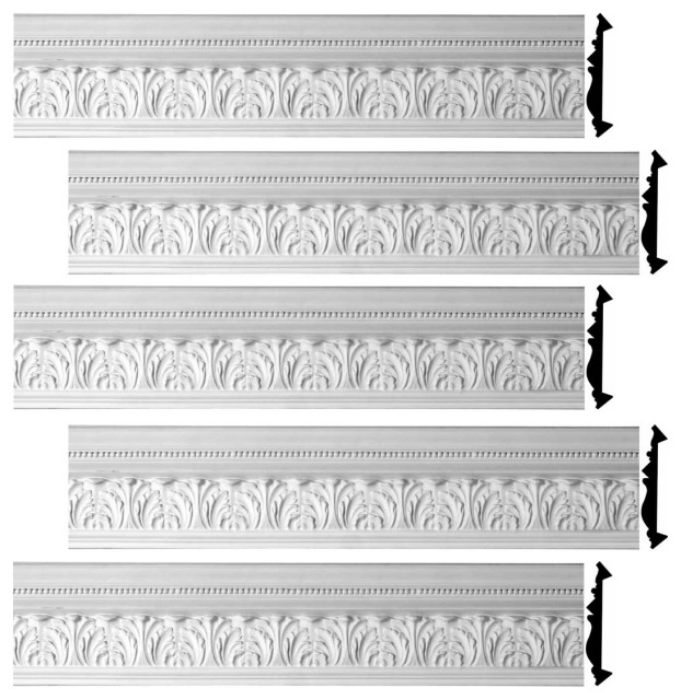 Cornice White Urethane Etienne Ornate Design 5 Pcs 374.375" Length ...