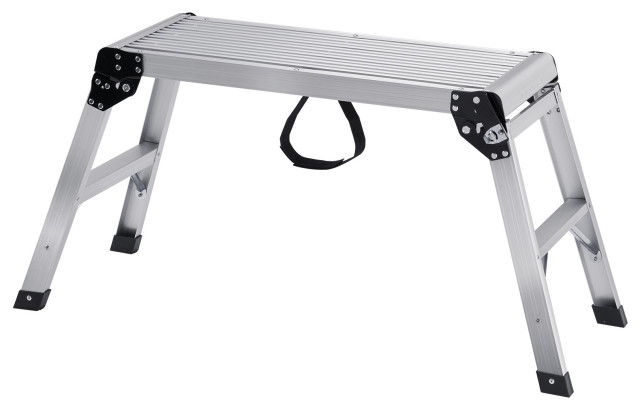 VEVOR Aluminum Folding Work Platform Drywall Ladder 330lbs Non-slip ...