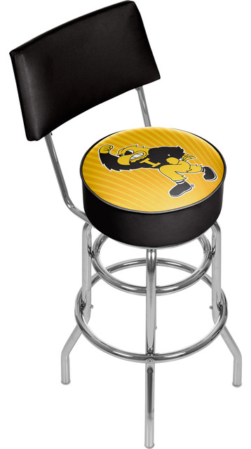 University of Iowa Swivel Bar Stool With Back - Eclectic - Bar Stools ...