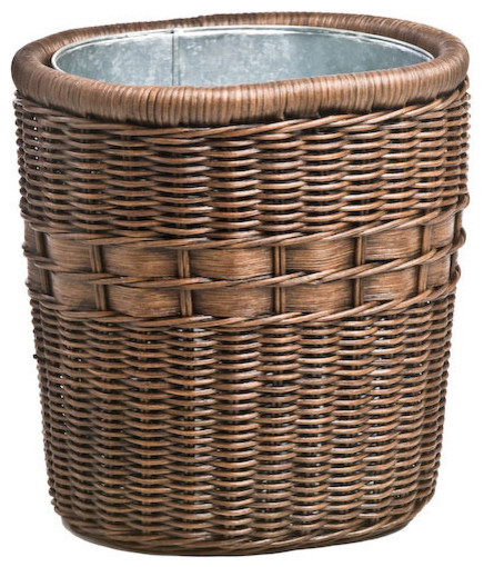 Oval Wicker Waste Basket, Standard - Wastebaskets - by The Basket Lady ...