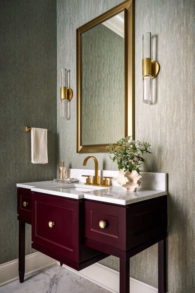 Jazzy Lane - Transitional - Powder Room - Chicago - by Dual Concept ...