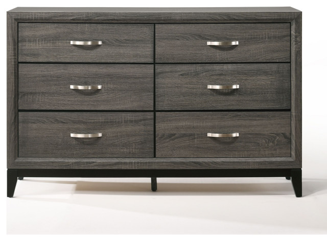 58" X 16" X 37" Weathered Gray Dresser - Transitional - Dressers - by ...