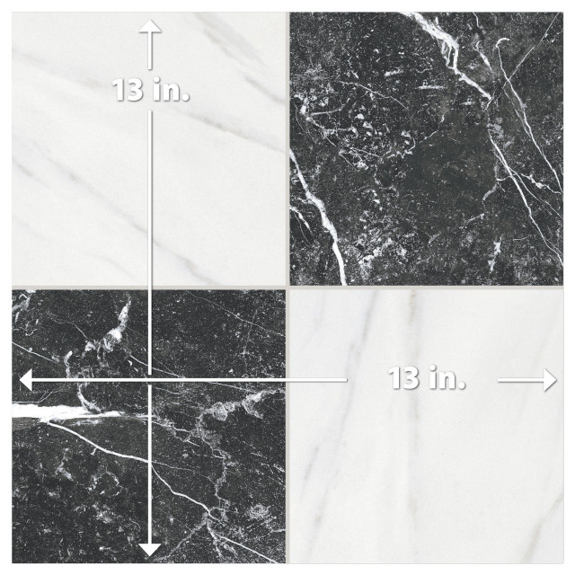 Merzoni Checker Ruzzini Porcelain Floor and Wall Tile - Traditional ...