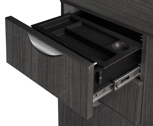 Regency Legacy 60 x 65 in. L Desk with Double Full Pedestal Drawer Unit ...