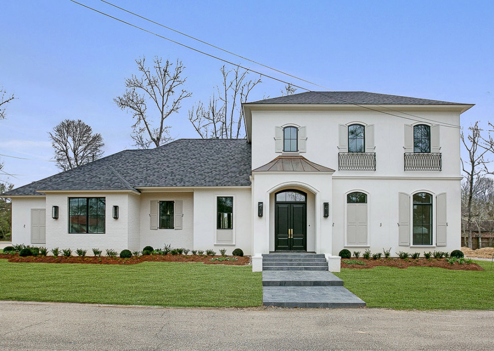 Bricklin Dr. | Louisiana French Transitional | Front Elevation - Baton ...