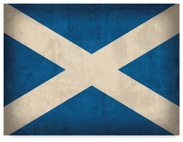 Red Atlas Designs 'Scotland Distressed Flag' Canvas Art, 19"x14 ...
