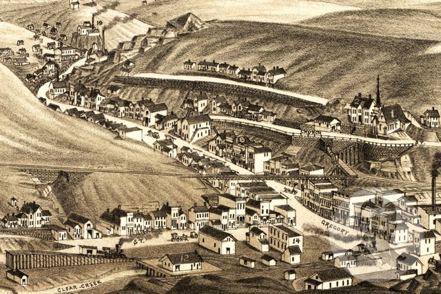 Old Map of Black Hawk Colorado 1882, Vintage Map Art Print, 24"x36 ...