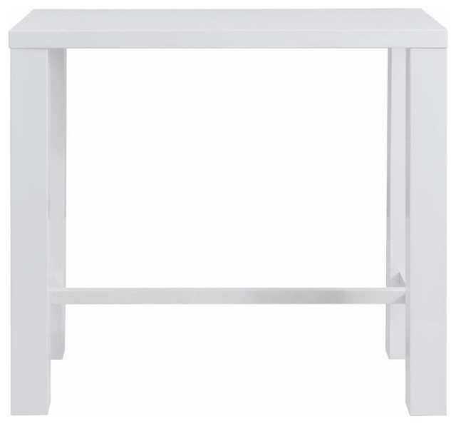 Abby Bar Table Top, High Gloss White - Transitional - Indoor Pub And ...