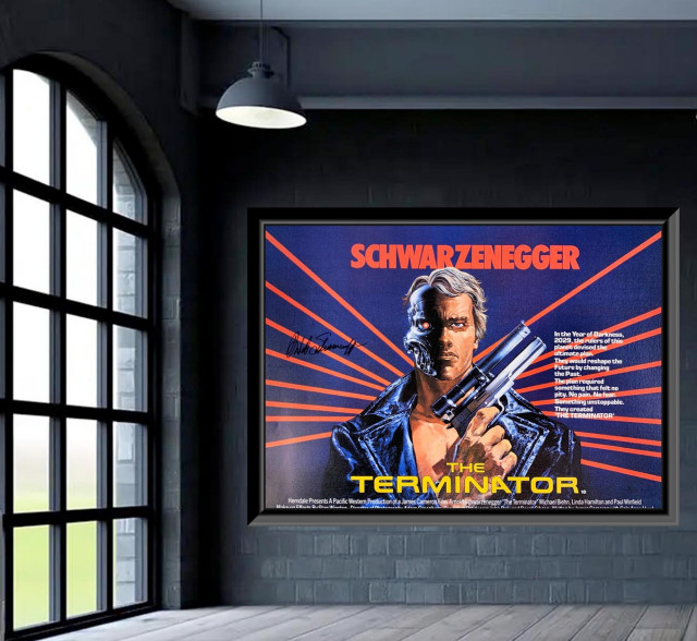 The Terminator signed movie poster autographed by Arnold Schwarzenegger ...