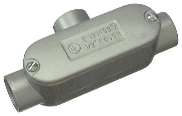 Halex® 58807 Type T Threaded Oval Conduit Body with Cover & Gasket, 3/4 ...