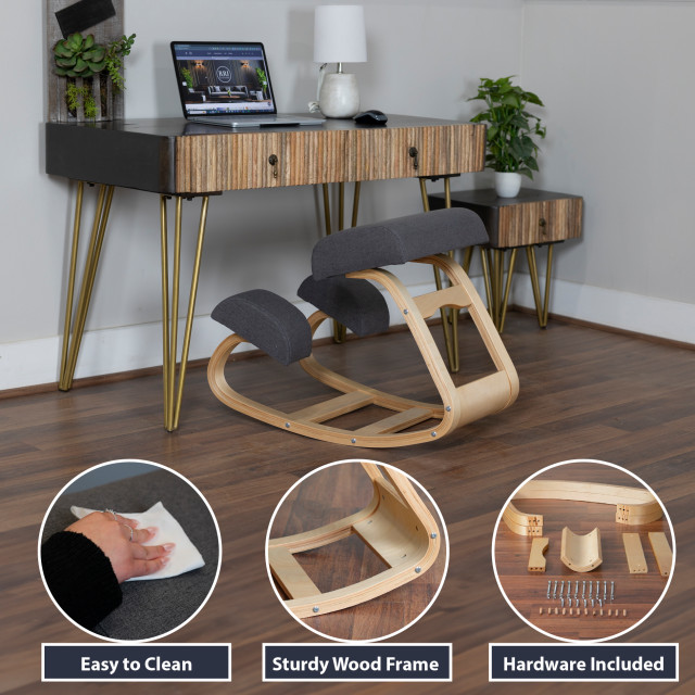 Ergonomic Kneeling Chair Rocking Stool Balancing Seat - Transitional ...