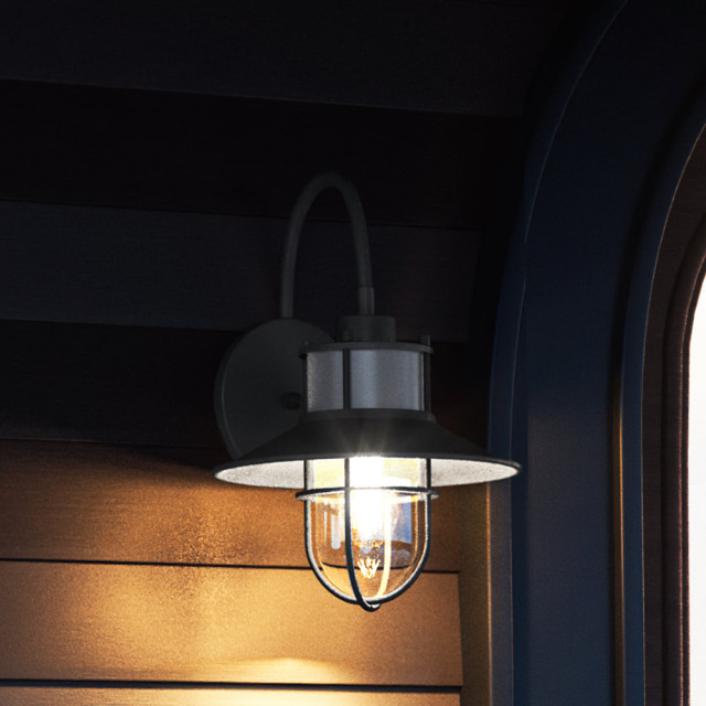 Luxury Nautical Wall Sconce, Charcoal, UEX1062 - Beach Style - Outdoor ...