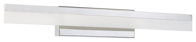 Strate 30" LED Chrome Vanity Light - Modern - Bathroom Vanity Lighting ...