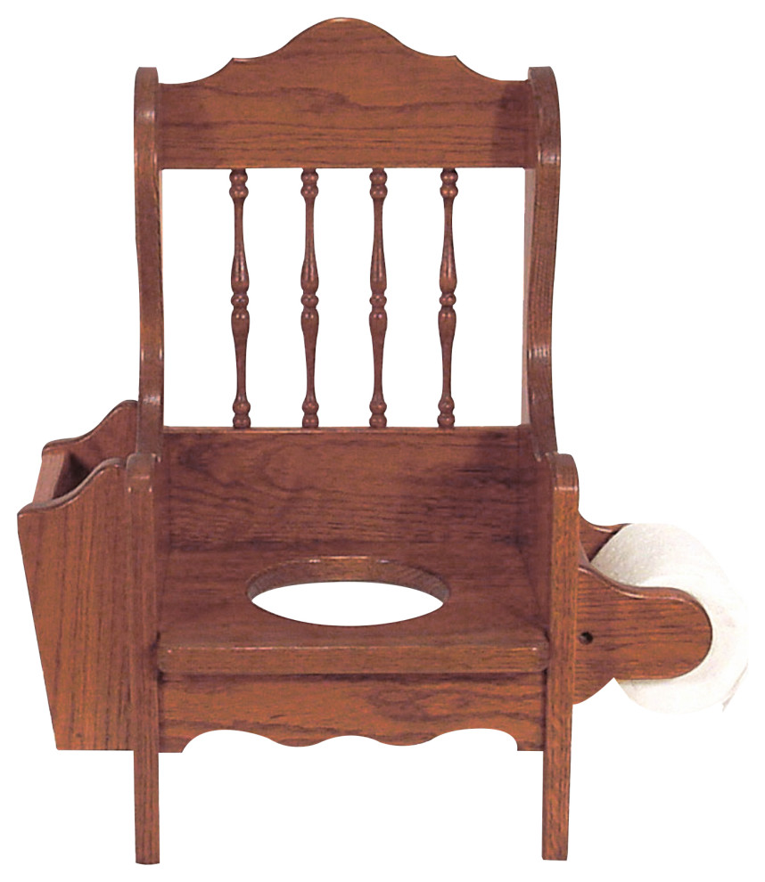 Amish Made Oak Potty Training Chair - Traditional - Kids Bathroom ...