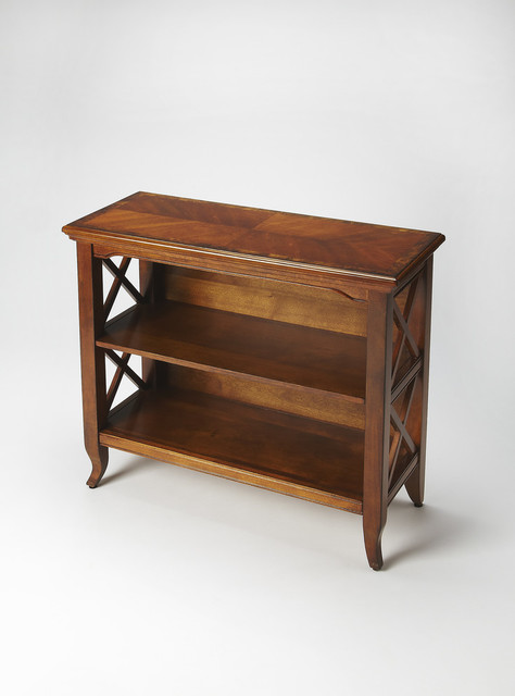 BUTLER NEWPORT OLIVE ASH BURL LOW BOOKCASE - Transitional - Desks And ...