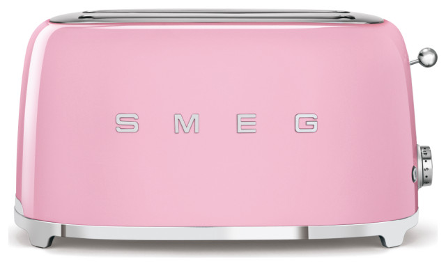 Smeg 50s Retro Line Pink 4-Slice Toaster - Transitional - Toasters - by ...