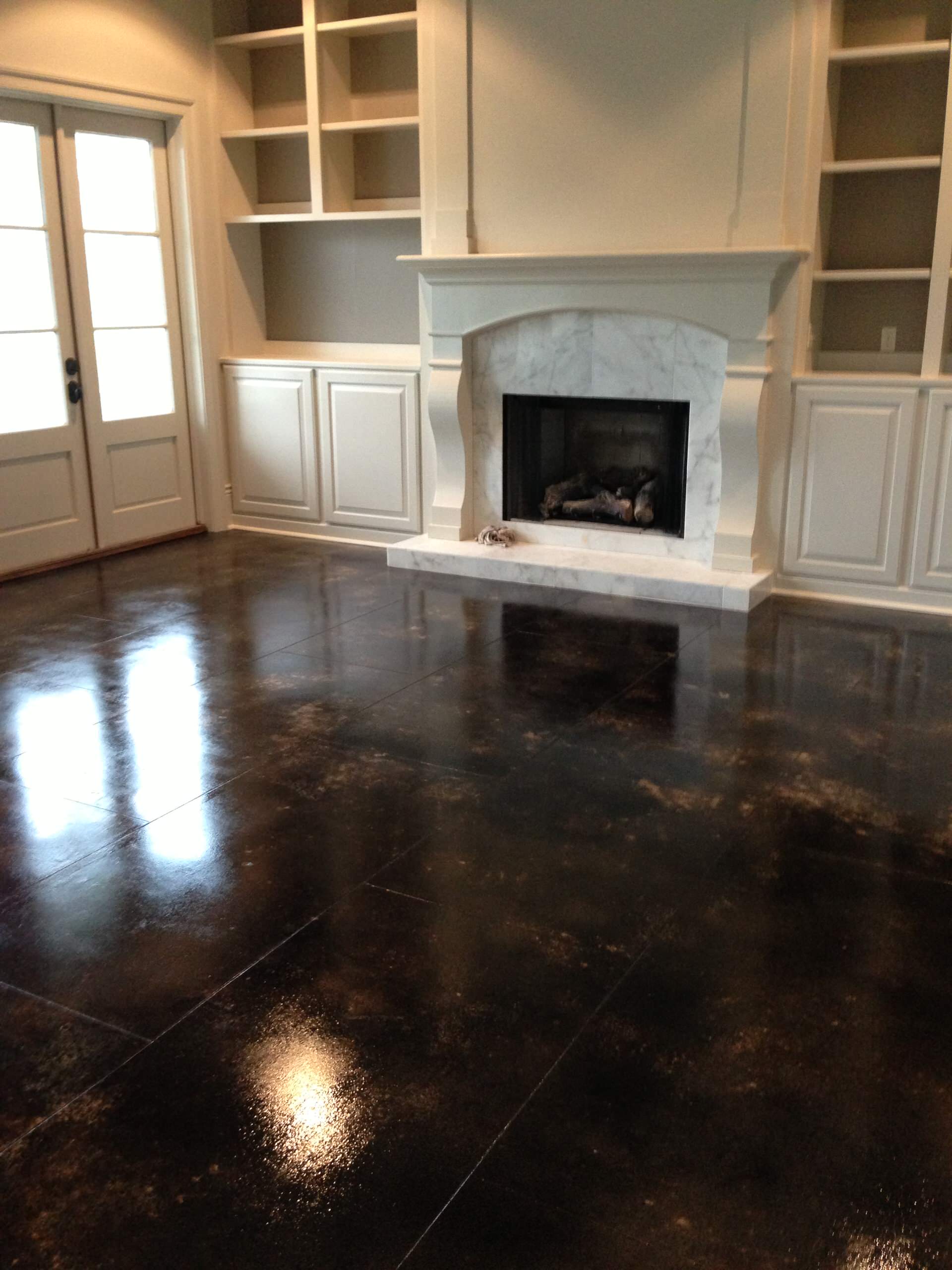 Black Stained Concrete