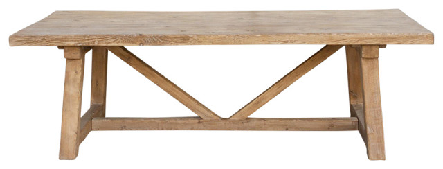 Reclaimed Wood Thick Top Tavern Dining Table - Rustic - Dining Tables ...