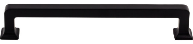 Top Knobs - Ascendra Pull 6 5/16 Inch (c-c) - Flat Black, 6.3125 - Transitional - Cabinet And ...