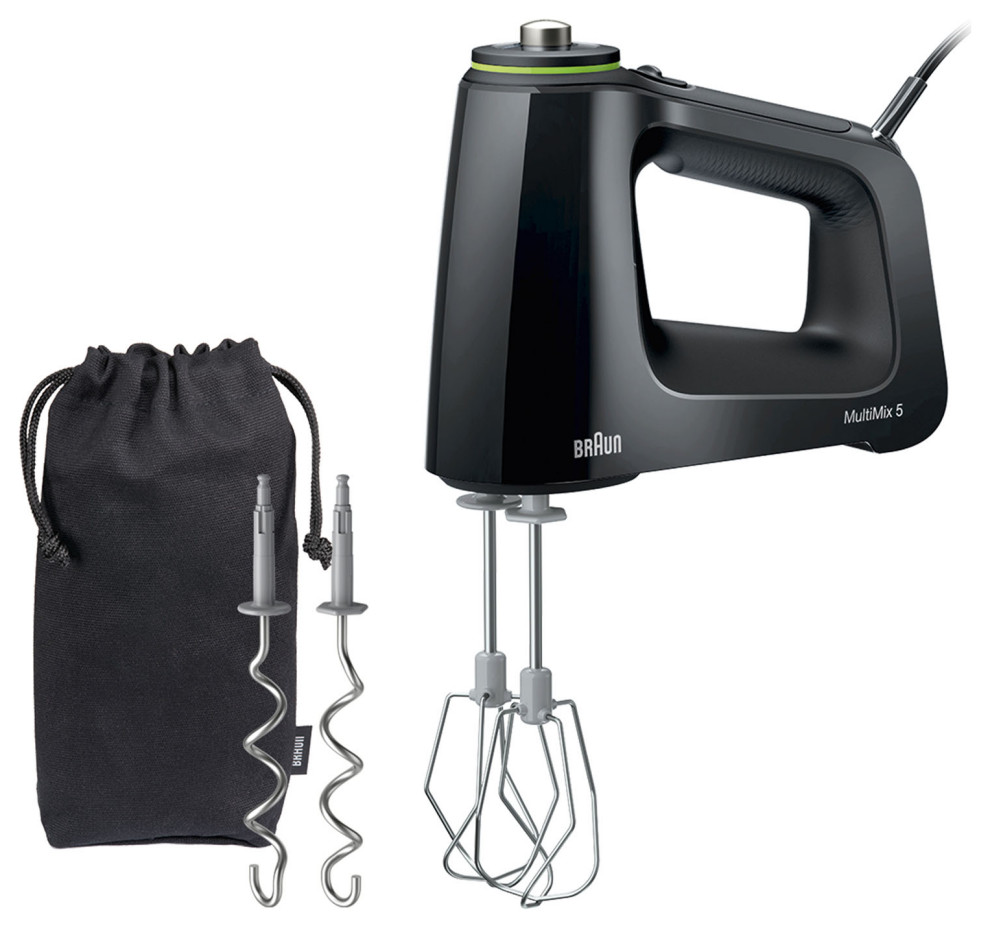 MultiMix 5 Hand Mixer, Black With MultiWhisks and Dough Hooks, 350 ...