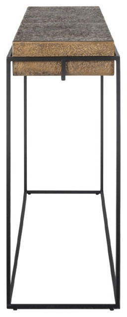 Rustic Gold Console Table | OROA Dover - Industrial - Console Tables - by OROA - Distinctive ...