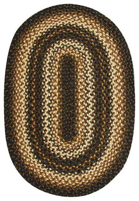 Homespice Decor Kilimanjaro Jute Braided Rug (Oval), 27" x 45 ...