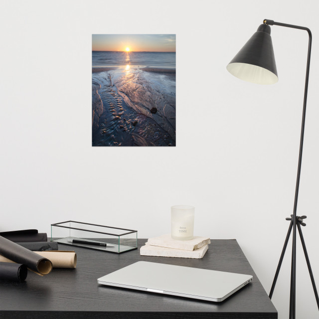 Low Tide Ravine Landscape Photo, Beach Unframed Wall Art Print, 12" X ...