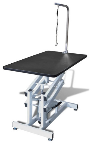 vidaXL Dog Grooming Table Adjustable Arm Foldable Dog Bath Table with 1 ...