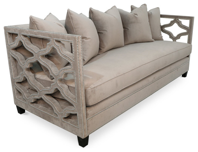 Berkeley Cut-Out Sofa - Mediterranean - Sofas - by Haute House | Houzz