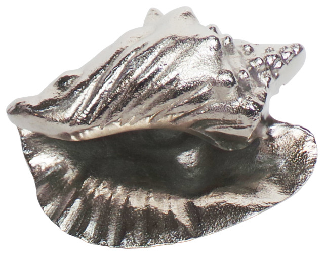 Sagebrook Home Metal 8" Shell Decor, Silver - Beach Style - Decorative ...