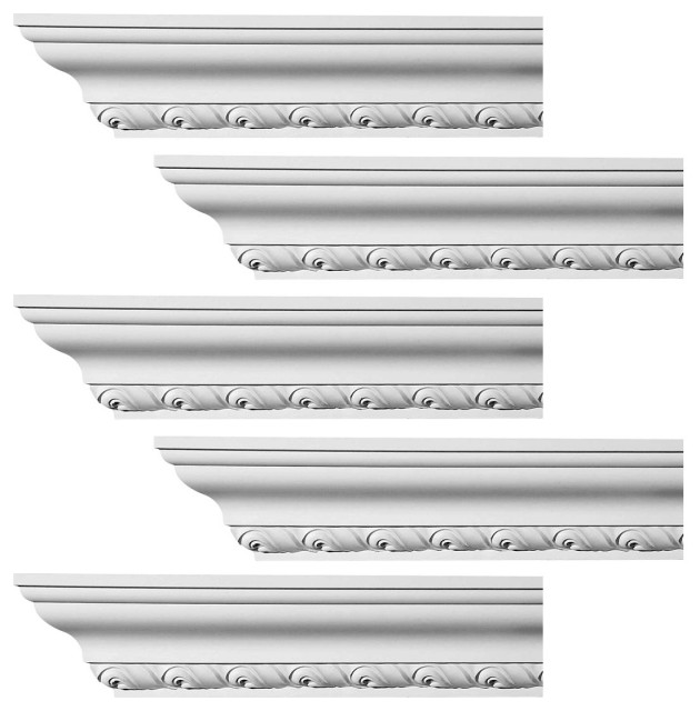 Ornate Cornice White Urethane Geneve Design 5 Pieces Totaling 470 ...