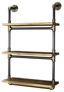 Juneau Industrial Wall Mounted 24" Rack - Industrial - Display And Wall ...