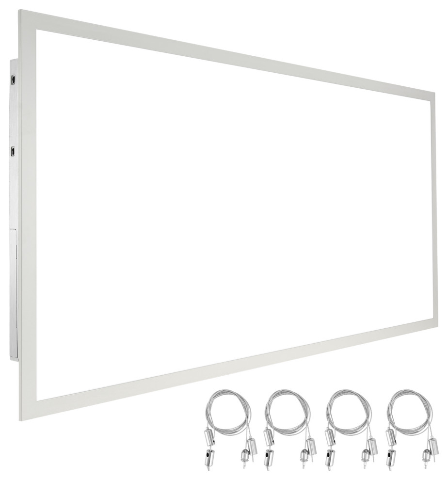 VEVOR 2x4 FT LED Flat Panel Light 6000LM 50W LED Ceiling Light 3500K ...
