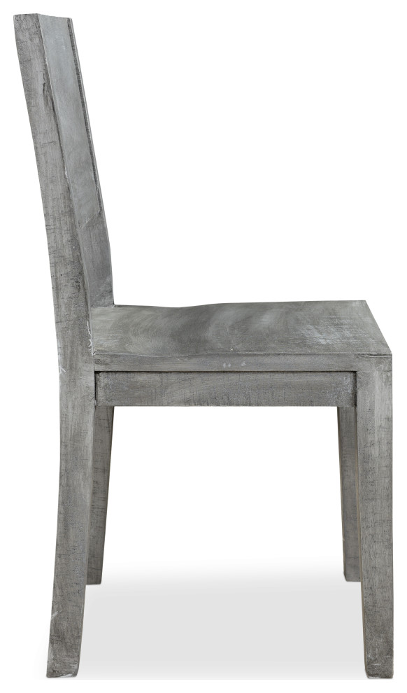 Raven Grey Mango Wood Dining Chair- set of 2 - Farmhouse - Dining ...