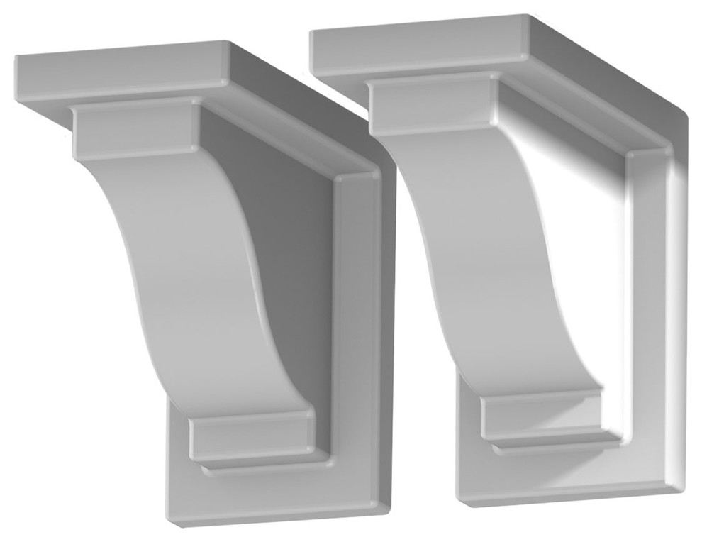 Yorkshire Decorative Window Box Brackets, Per Pair, 4"W x 8"D x 7"H ...