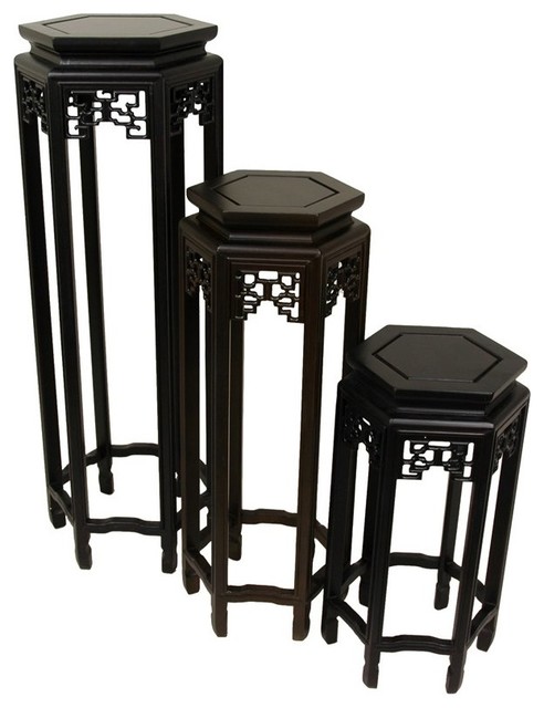 20" Hexagon Plant Stand - Traditional - Plant Stands And Telephone ...