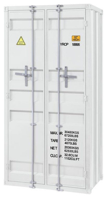 ACME Cargo Wardrobe (Double Door) in White - Industrial - Armoires And ...