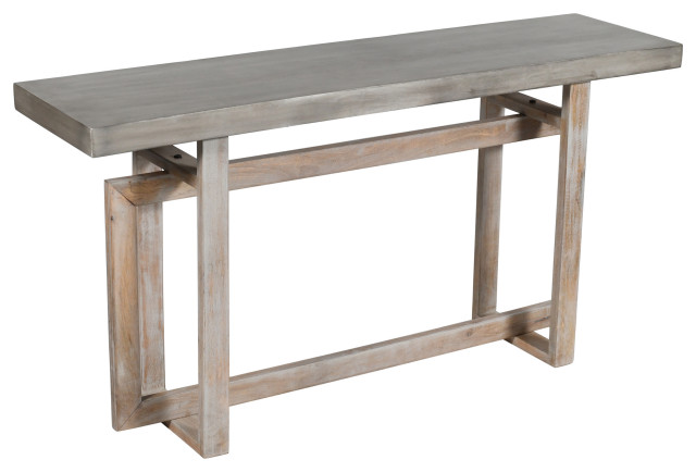 Benzara UPT-262415 59" Artisan Crafted Farmhouse Console Table, Brown ...