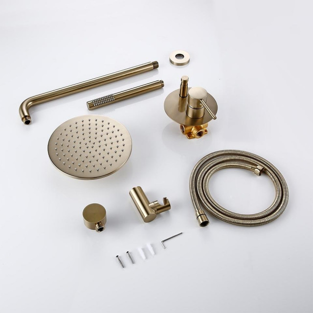 Wasser™ Brass Shower System With Handheld Shower, 8" Shower Head ...