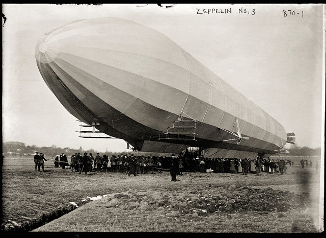 Blimp, Zeppelin No. 3, on Ground Print, 11" x 14" - Contemporary ...