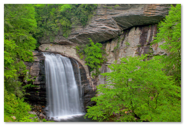 Bob Rouse 'Looking Glass Falls' Canvas Art, 16"x24" - Rustic - Prints ...