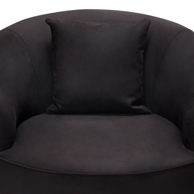 Raven Chair, Black Suede Velvet - Contemporary - Armchairs And Accent ...