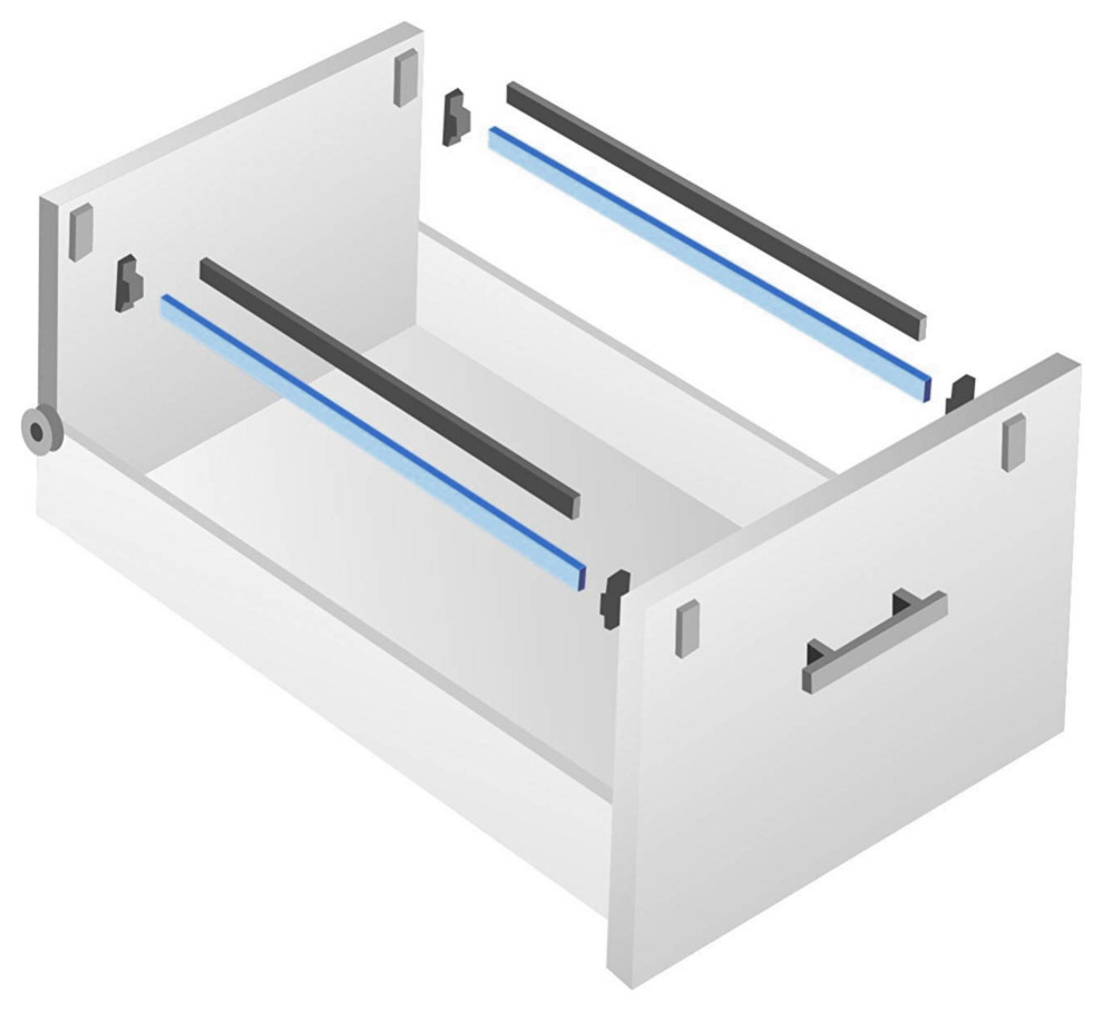 Blum Metafile Kit for Filing Cabinet Hanging System, White ...