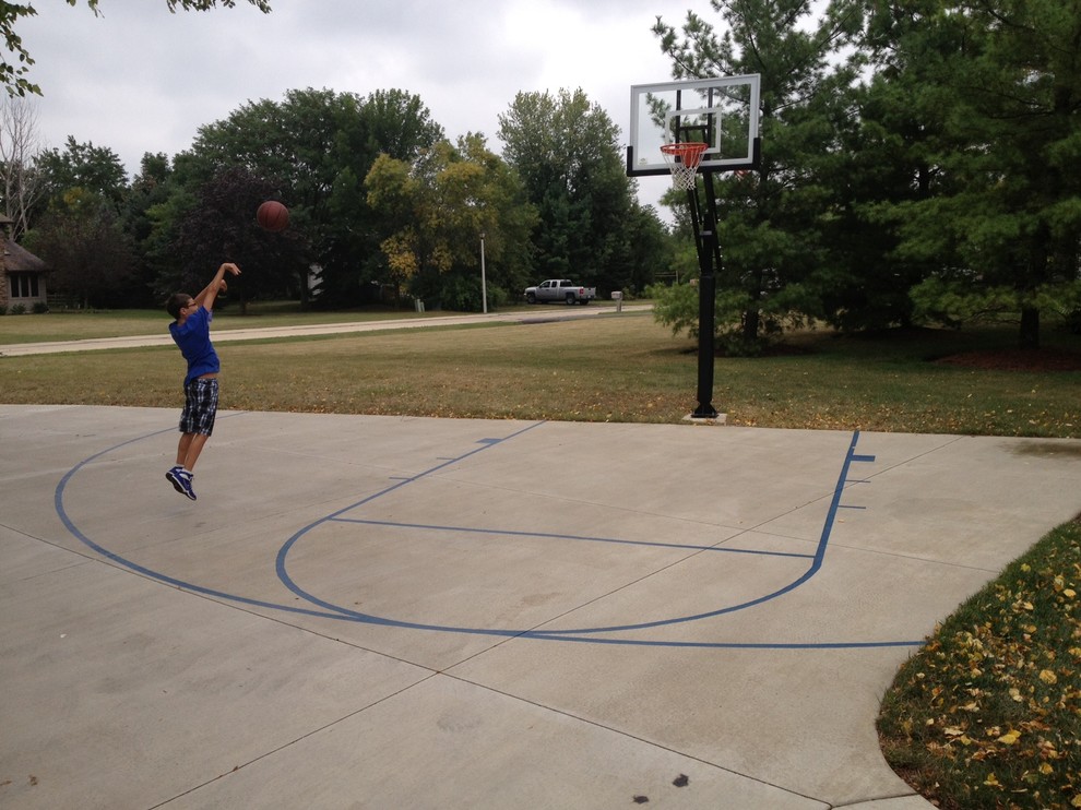 Driveway Basketball Court Extension