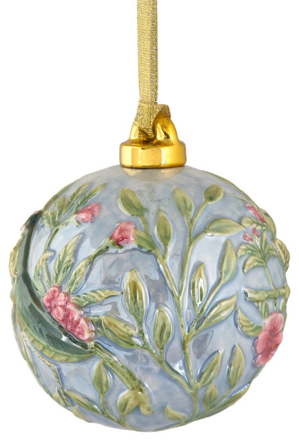 Porcelain Praying Mantis Ball Ornament - Traditional - Christmas ...